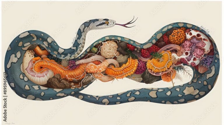 Why Snakes Coil in Tight Spirals After Large Meals